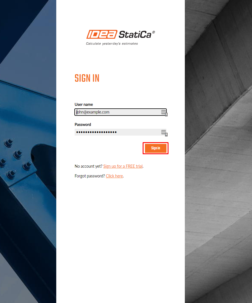 Setting up a commercial license | IDEA StatiCa
